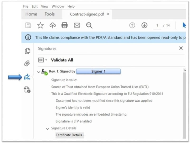 Qualified Electronic Signature eIDAS | Without Subscription
